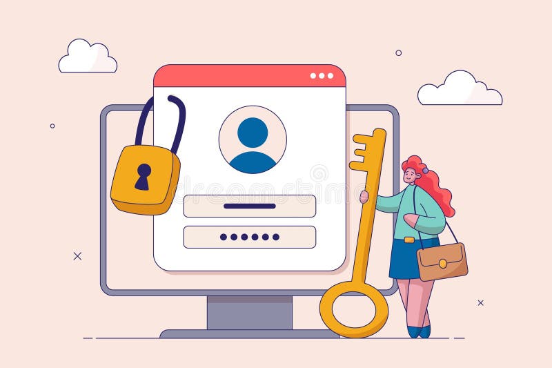 Online Authentication Concept. Strong Password for Cyber Security, High ...