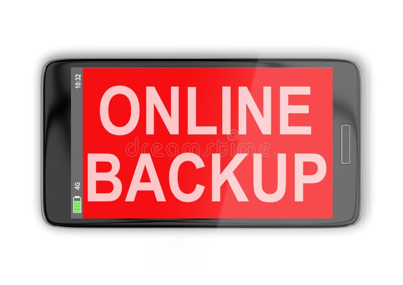 Online Backup - Flat Color Icon. Stock Vector - Illustration of online ...