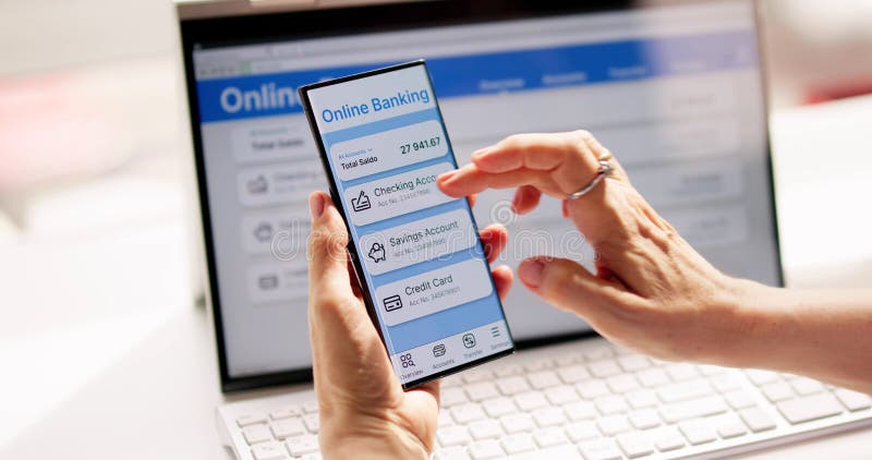 Online Bank Ecommerce Money Transfer 2 Factor Stock Photo - Image of ...