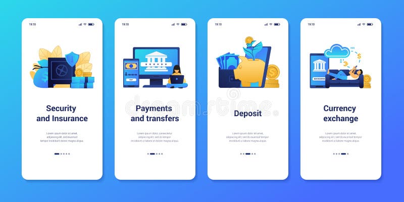 Online Banking Application. Smartphone Interface Design. Mobile Payment ...