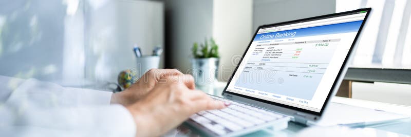Online Banking Checking Balance Stock Photo - Image of checking ...