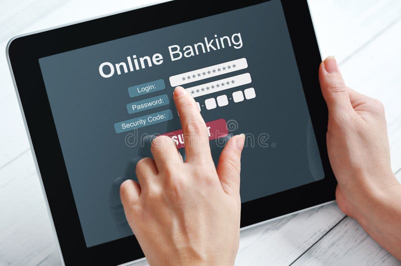 Secure Online Banking - EBanking Stock Illustration - Illustration of ...