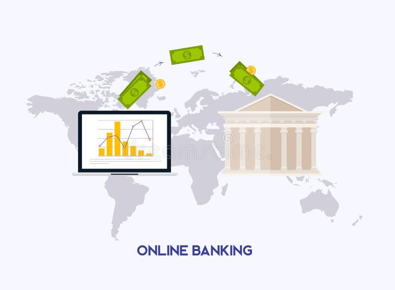Online Banking Concept. Internet Banking, Online Purchasing and ...