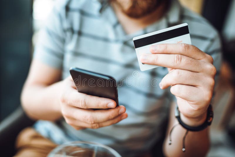 Online Banking Concept - Modern Use of Smartphone, Making Online on the ...