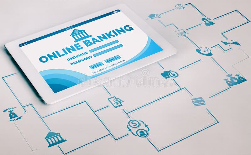Online Banking for Digital Money Technology Stock Image - Image of ...