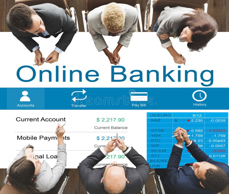 Online Banking Finance Banking E-banking Concept Stock Image - Image of ...