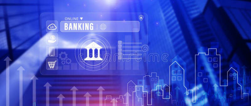 Online Banking and Network Connection Concept, Online Payment Icons on ...