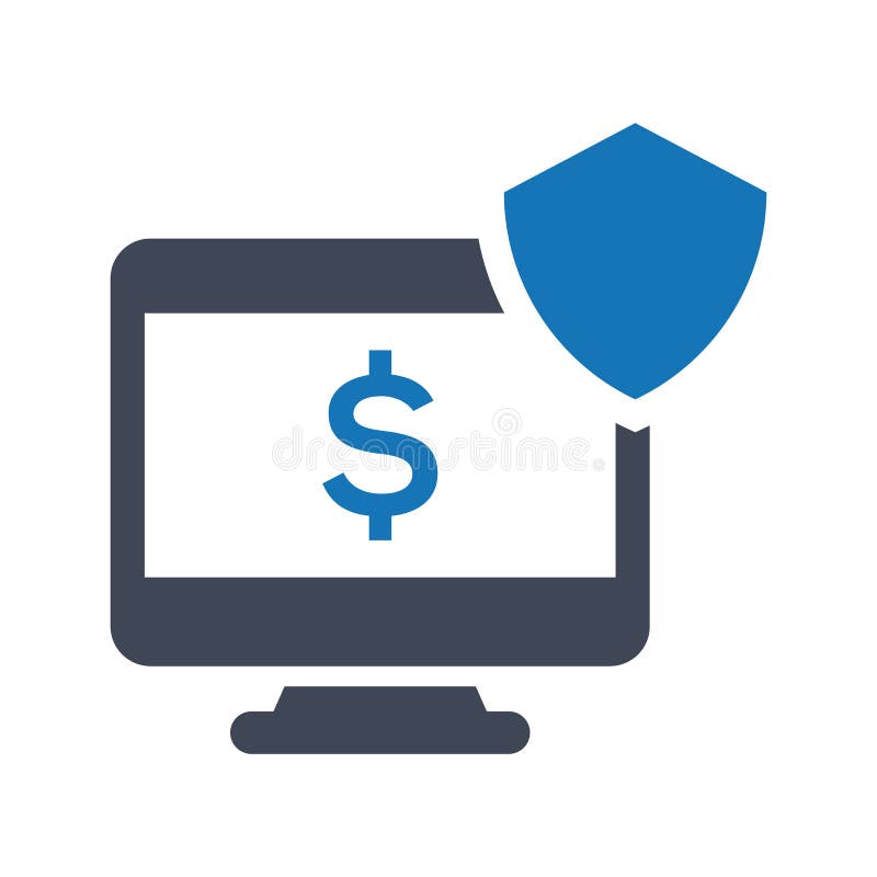 Online Banking Secure Icon. Banking, Protection Vector Stock Vector ...