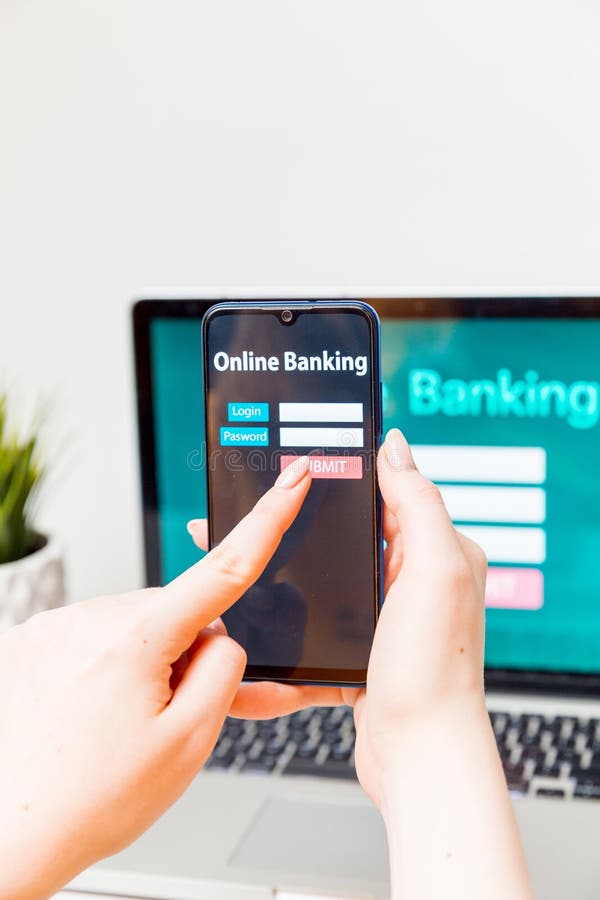 Online Banking Technology Ecommerce Commercial Concept Stock Photo ...
