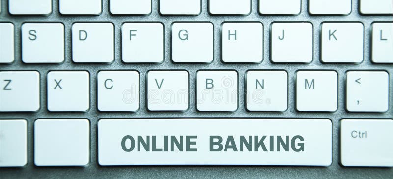 Online Banking Text on Computer Keyboard Stock Image - Image of ...