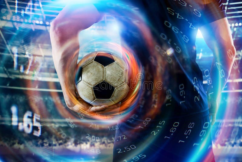 Online Bet and Analytics and Statistics for Soccer Game Stock Image ...