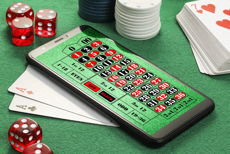 Online Casino Gambling Interface on a Tablet Stock Photo - Image of ...