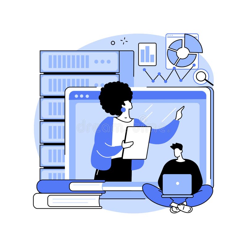 Online Big Data Courses Abstract Concept Vector Illustration. Stock ...