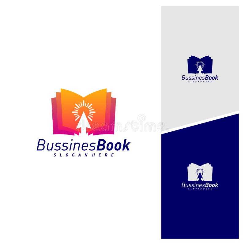 Online Book Logo Design Vector Template, Illustration Book Design ...
