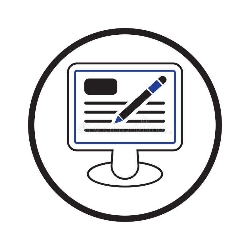 Online book reading icon stock vector. Illustration of information ...