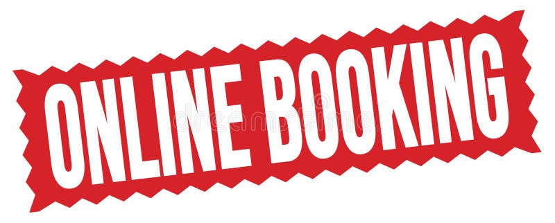 ONLINE BOOKING Text Written on Red Stamp Sign Stock Illustration ...
