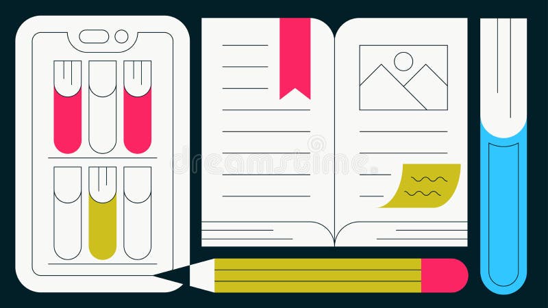 Online Books Concept Flat Illustration Stock Vector - Illustration of ...