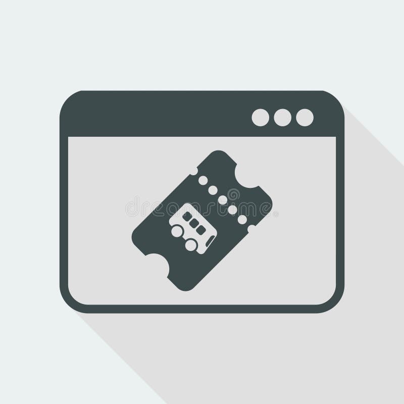 Online Bus Ticket - Vector Icon for Computer Website or Application ...