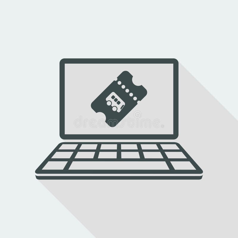 Online Bus Ticket - Vector Icon for Computer Website or Application ...