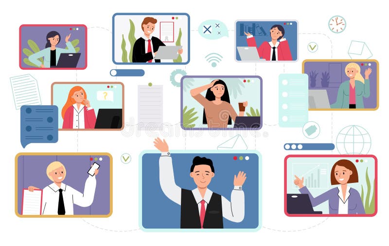 Remote Interaction Stock Illustrations – 1,062 Remote Interaction Stock ...