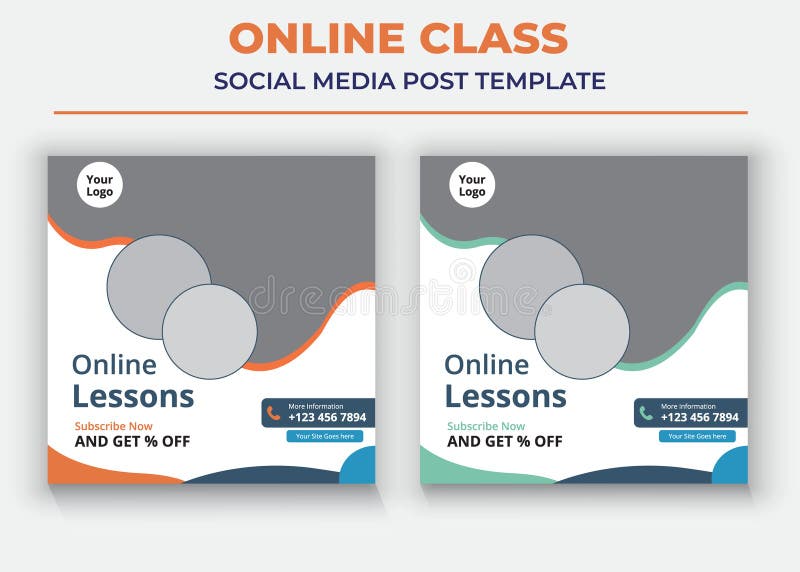 Online Business Class Poster, Online Class Social Media Post Stock ...