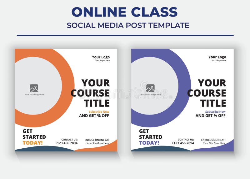 Online Business Class Poster, Online Class Social Media Post Stock ...