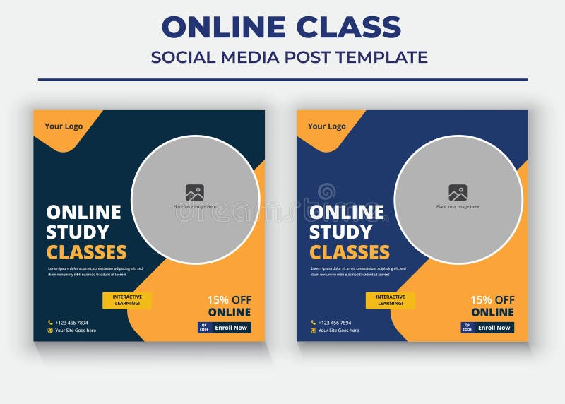 Online Business Class Poster, Online Class Social Media Post Stock ...