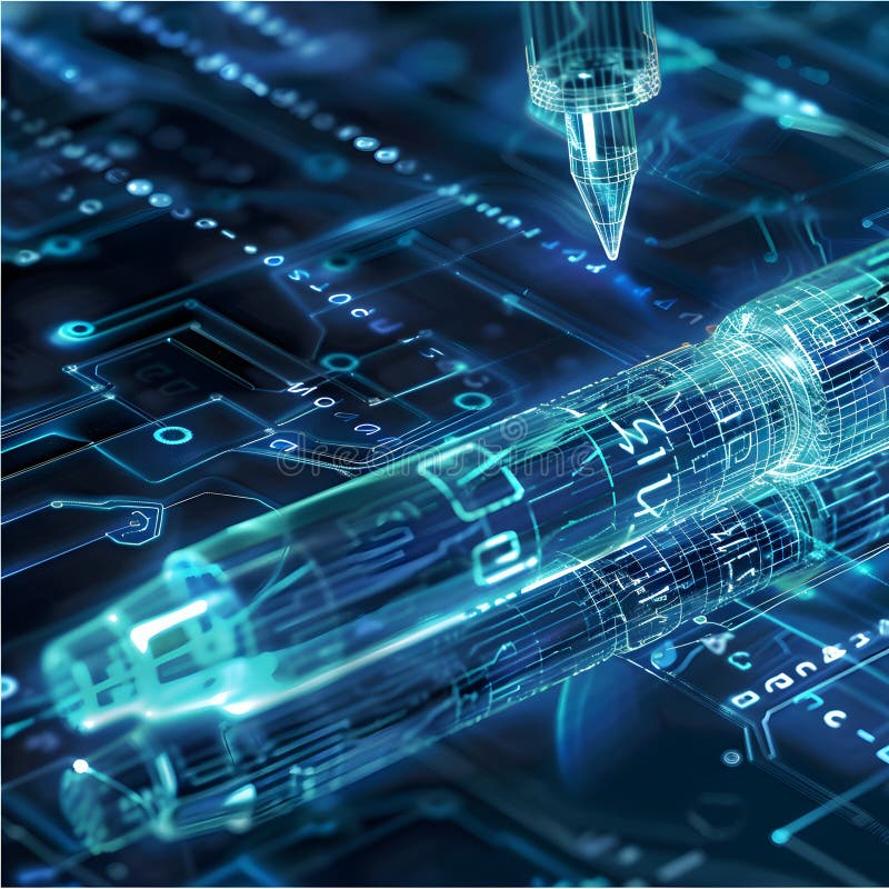 Secure Digital Signature Interface Stock Illustration - Illustration of ...