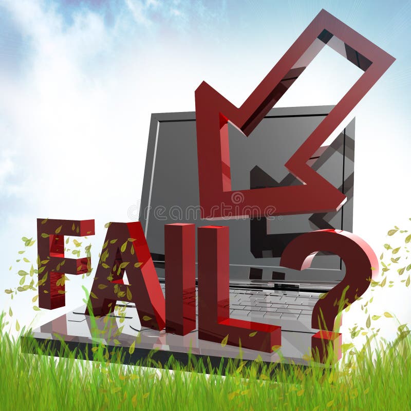 Online Business Loss and Failure Icon Stock Illustration - Illustration ...