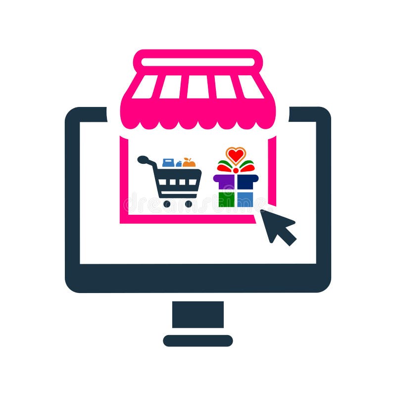 Online Business Icon. Editable Vector Graphics Stock Illustration ...