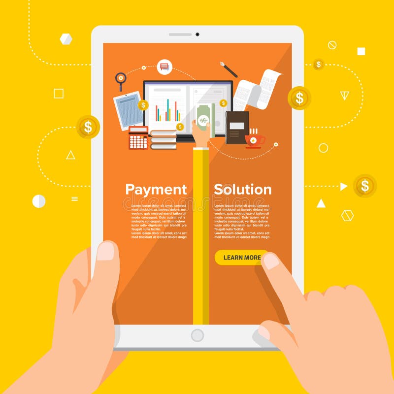 Online_Business_Solution_01 Stock Vector - Illustration of icon, banner ...