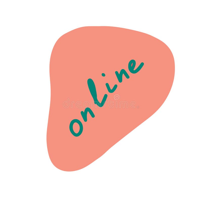 Online Button Cartoon Style Vector Stock Vector - Illustration of ...