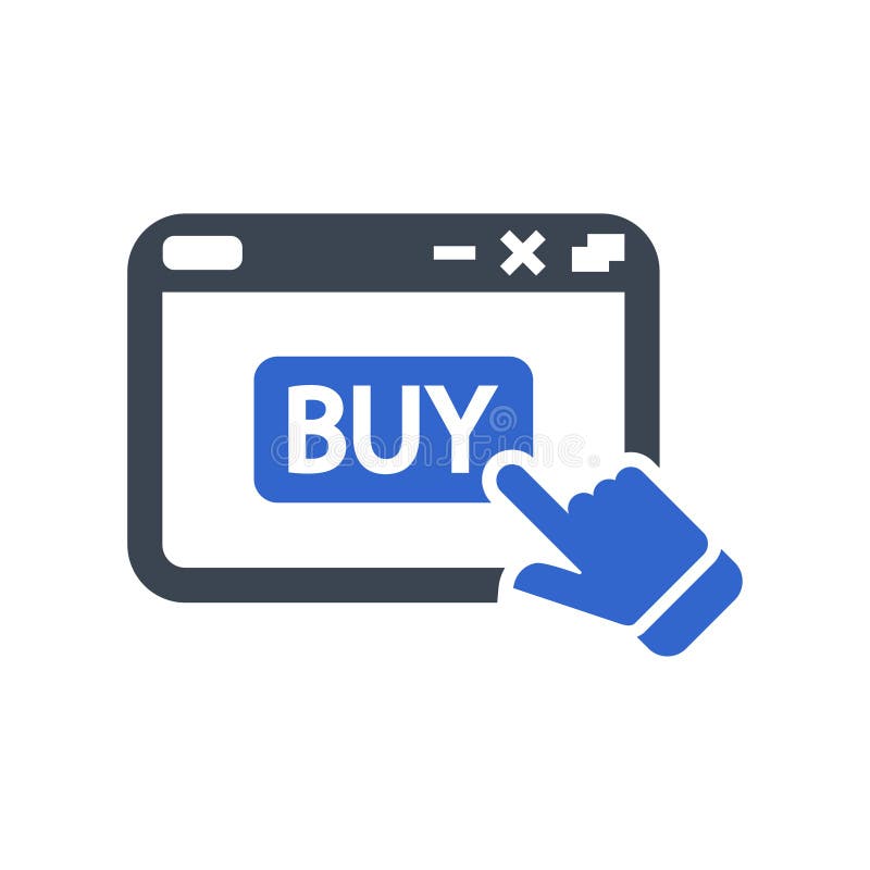 Online Buy Icon stock vector. Illustration of sign, symbol - 174899392