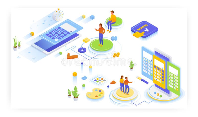 Fastest Calculator, Landing Page Design, Website Banner Vector Template ...