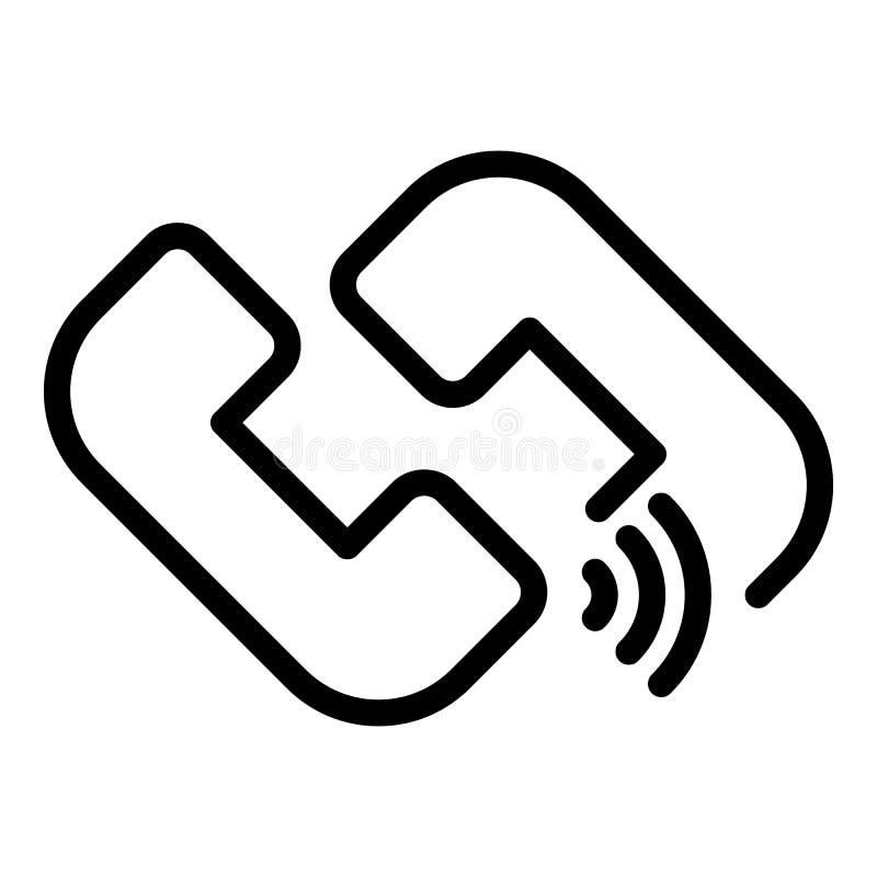 Online Call Icon Outline Vector. People Work Stock Vector ...