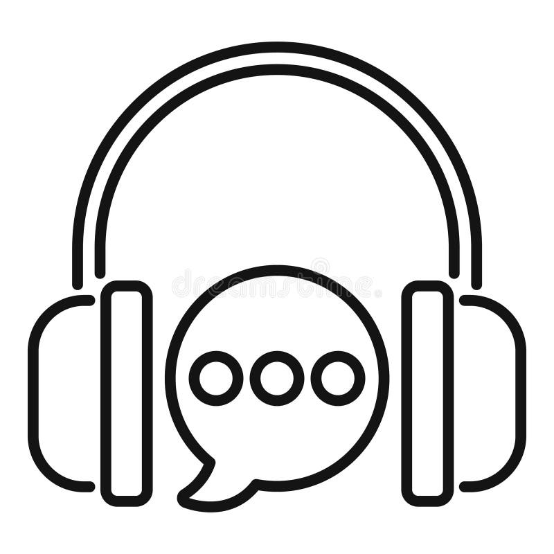 Online Call Support Icon Outline Vector. Web Volume Stock Vector ...