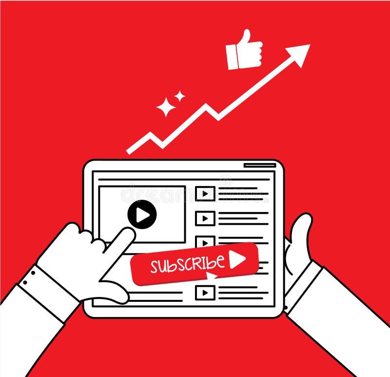 Online Channel Subscribe Vector Graphic Stock Illustration ...