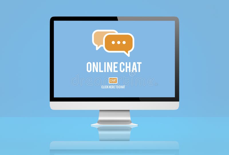Online Chat Communication Message Concept Stock Illustration ...