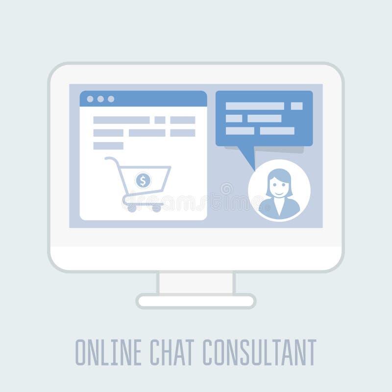Online Chat Consultant - Assistance Hints Stock Vector - Illustration ...