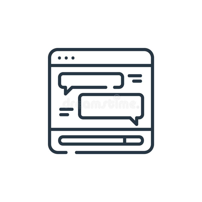 Online Chat Icon Vector from Digital Learning Concept. Thin Line ...