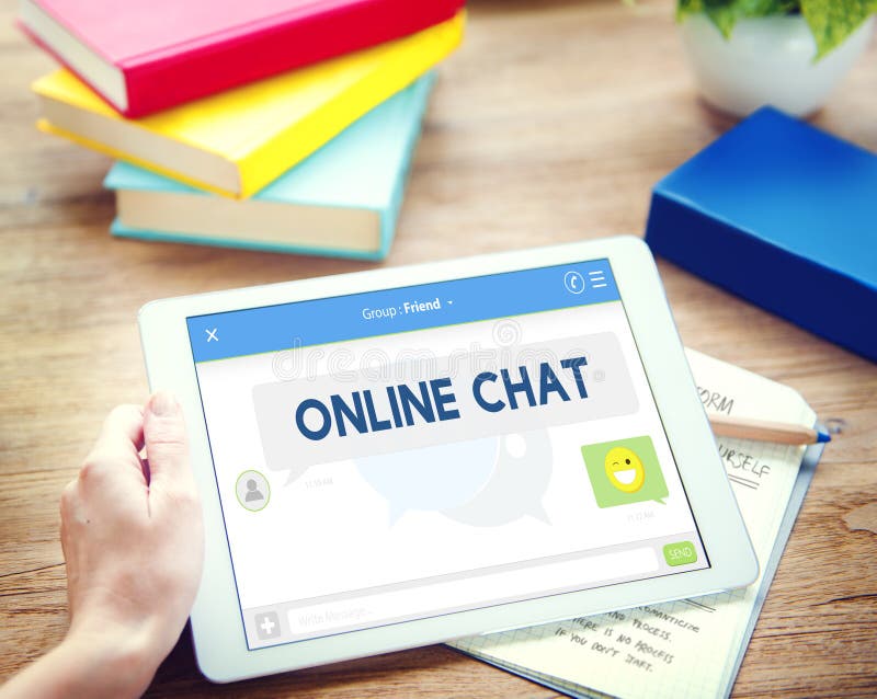 Online Chat Message Connection Talking Concept Stock Photo - Image of ...