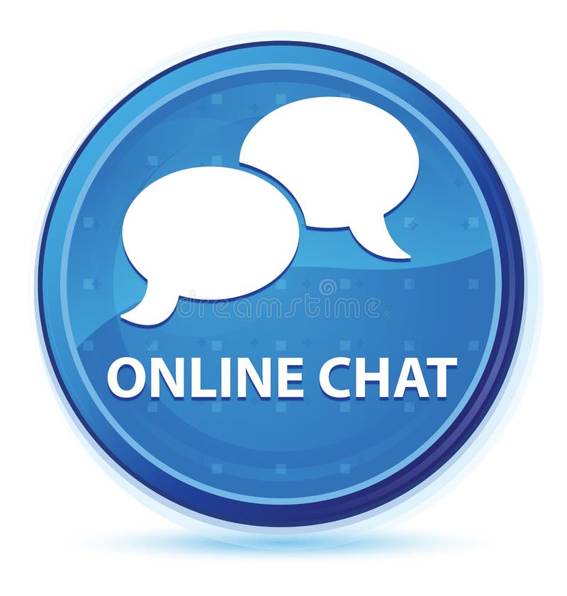 Chat Now Midnight Blue Prime Round Button Stock Vector - Illustration ...