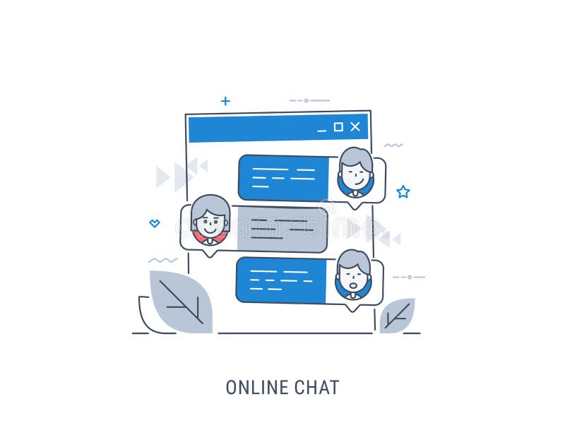 Online Chat Vector Illustration Stock Vector - Illustration of idea ...