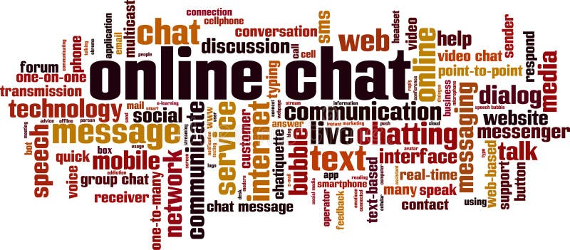 Online chat word cloud stock vector. Illustration of chat - 285095345