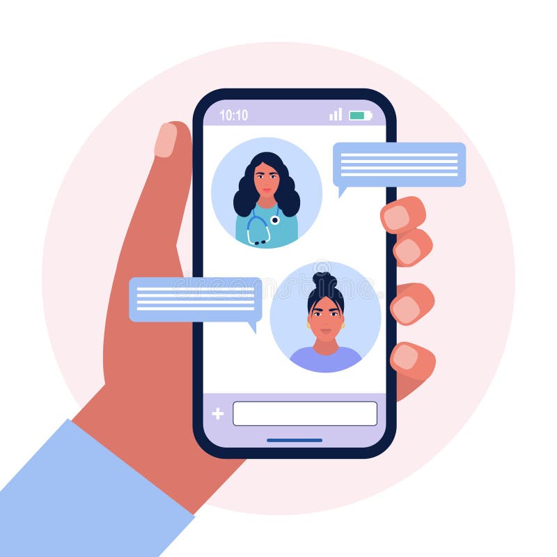 Online chatting stock illustration. Illustration of communicate - 201971374