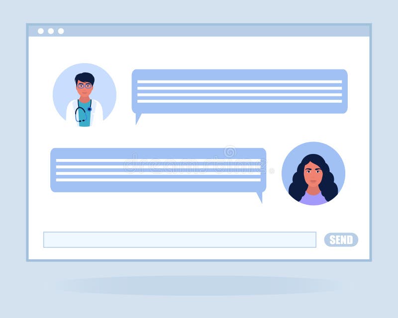 Online chatting stock vector. Illustration of clinic - 201971417