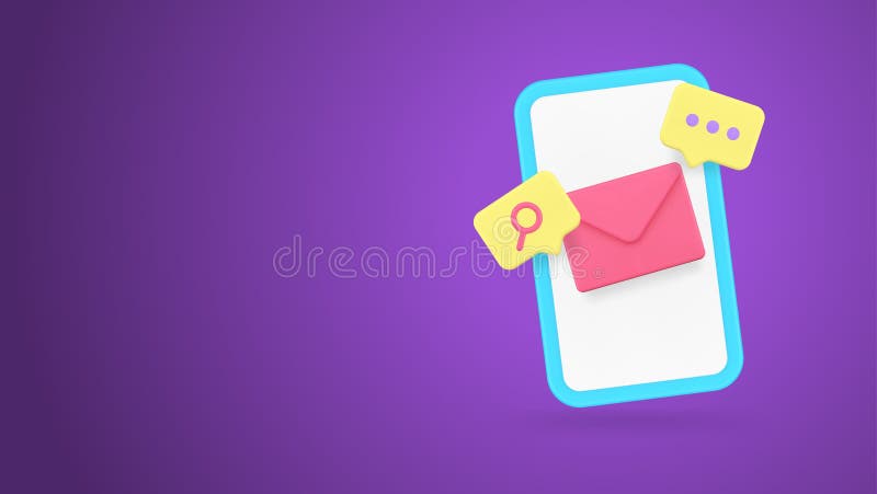 Online Chatting Smartphone Application Incoming Message New Mail Search ...