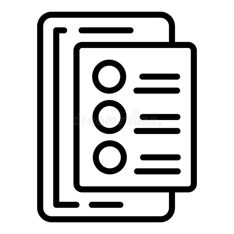 Online Checklist Icon Outline Vector. School Study Stock Vector ...