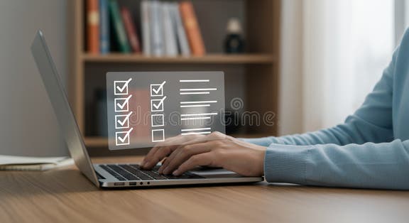 Online Checklist: Streamline Tasks & Boost Productivity with Digital To-Do Lists Stock ...