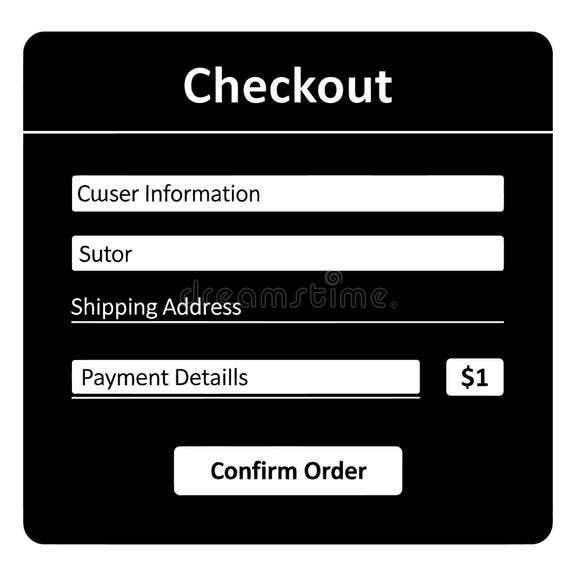Online Checkout Form, E-commerce Checkout Page Stock Vector ...